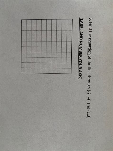 Solved 5 Find The Equation Of The Line Through 2 4 And