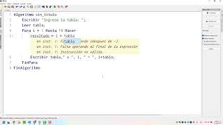Tablas De Multiplicar Con PSeInt Doovi