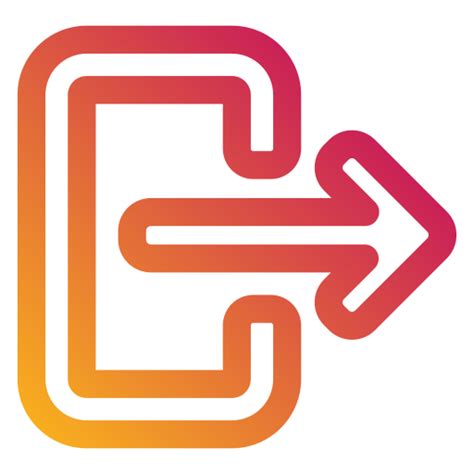 Logout Generic Gradient Outline Icon