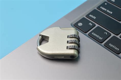 premium photo steel padlock and computer keyboard internet security
