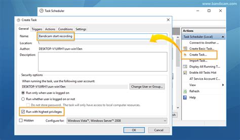 auto start recording with windows task scheduler