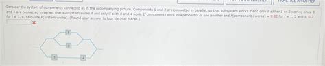 Solved Consider The System Of Components Connected As In The Chegg