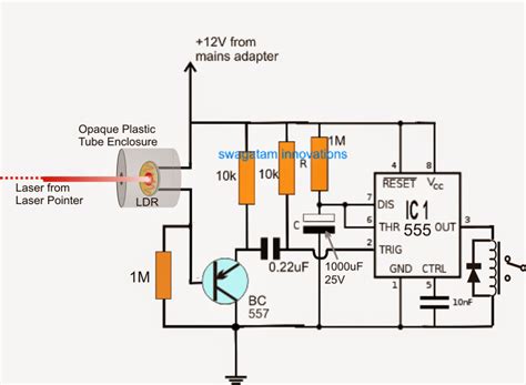 Circuit Diagram Of Laser Security Alarm Circuit Diagram