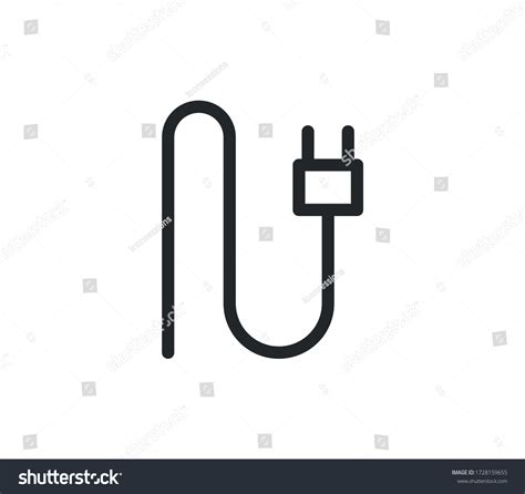 Electric Cable Icon Outline Linear Vector 库存矢量图（免版税）1728159655 Shutterstock