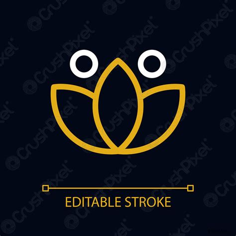 Lotus Pixel Perfect Color Linear Ui Icon For Dark Theme Stock Vector 5625104 Crushpixel