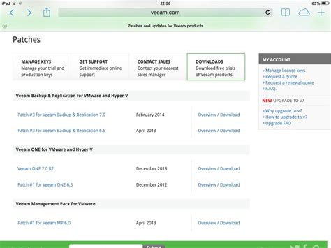 Fred De Jonge Veeam Website Page With All The Latest Patches