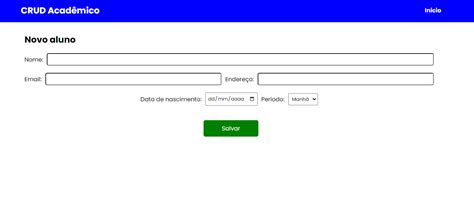 Github Davescott Crud Academico Um Sistema Simples Para Controle De Alunos De Uma