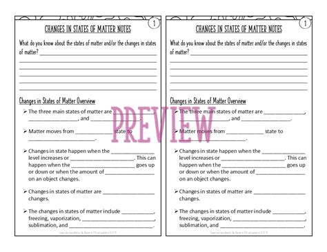 Changes In States Of Matter Phase Changes Notes Interactive Science Notebook And PowerPoint