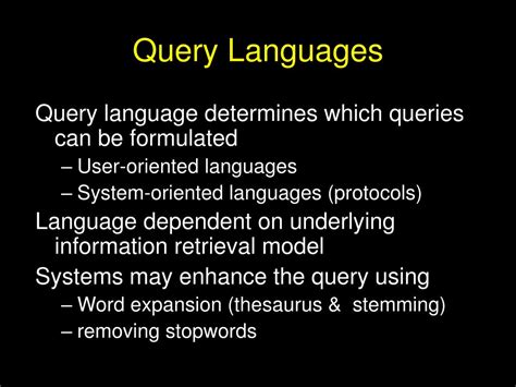 PPT Query Languages PowerPoint Presentation Free Download ID 6401231