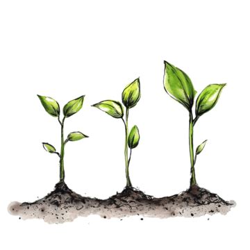Hand Drawn Seeds Germinate And Grow Germination Seed Green Png