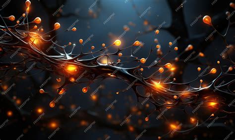 Premium Photo Abstract Background Neural Circuits Neuron Cells Concept Selective Soft Focus