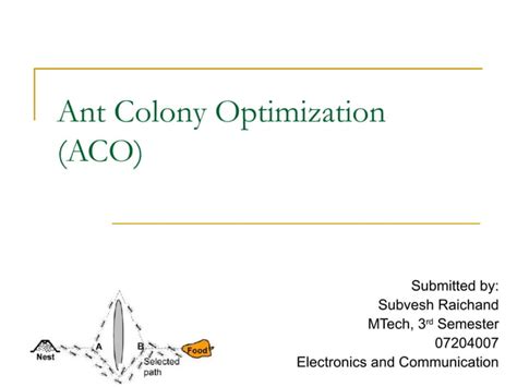 Ant Colony Optimization Ppt