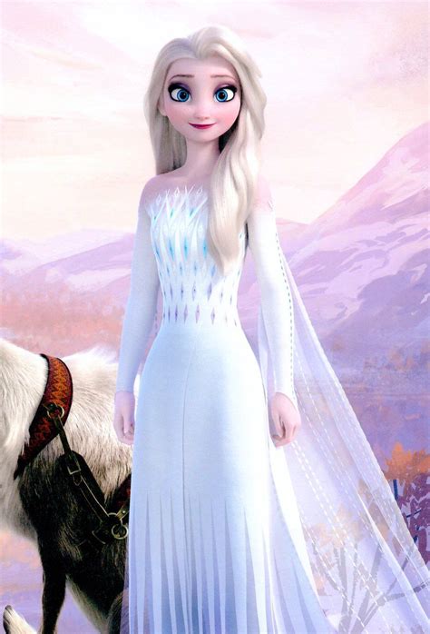 A Woman In A White Dress Standing Next To A Goat With Long Hair And Blue Eyes