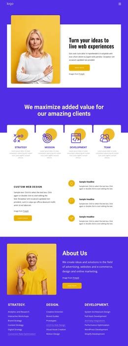seo and web development one page template by nicepage
