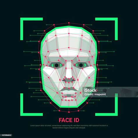 Face Identification Concept Biometric Identification Or Facial Recognition System Human Face