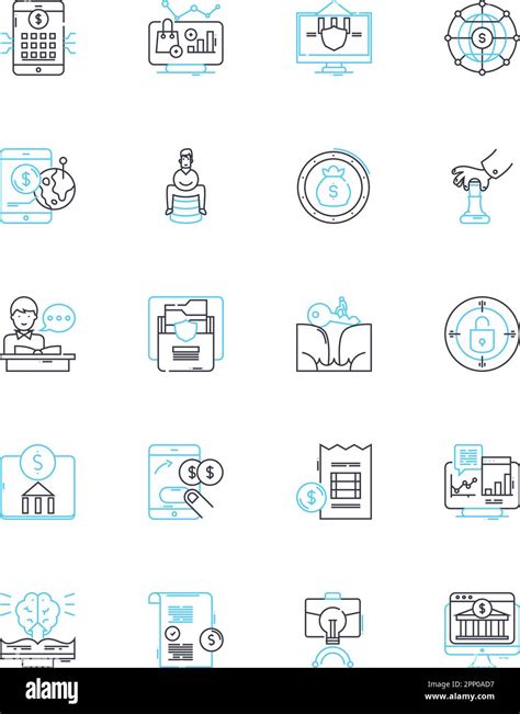 Budgeting Techniques Linear Icons Set Frugality Allocation