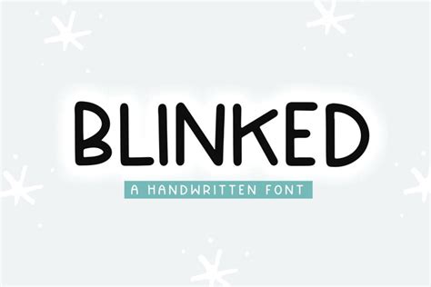 Blinked A Handwritten Font