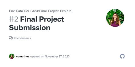 final project submission · issue 2 · env data sci fa23 final project