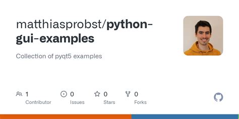 Github Matthiasprobstpython Gui Examples Collection Of Pyqt5 Examples