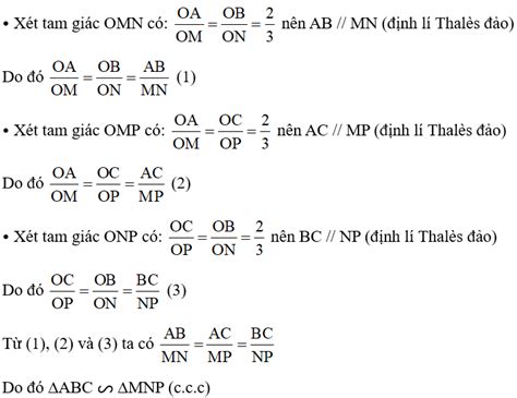 Cho tam giác ABC và điểm O nằm trong tam giác Các điểm M N P lần lượt thuộc tia OA OB OC
