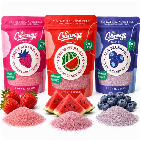 Colorwayz Dye Free Cotton Candy Sugar Floss Sugar For