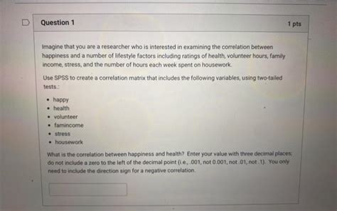 Solved Spss Assignment Correlations The Following Output