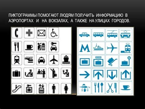 Образцы пиктограмм