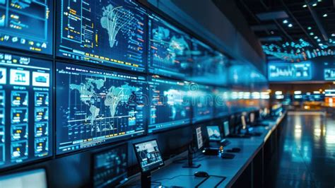 A Logistics Control Center Shows Extensive Screens With Real Time Delivery Routes And Data For