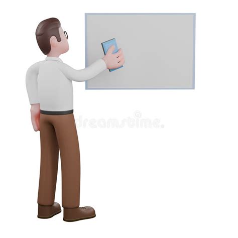 A Male Singer Stands With His Left Hand Behind And His Right Hand Touching The Board Stock Image