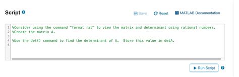 solved in this activity you will use the det command to