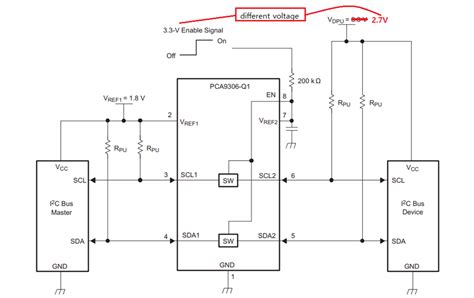 Pca9306 Q1 Please Review The Schematic Interface Forum Interface
