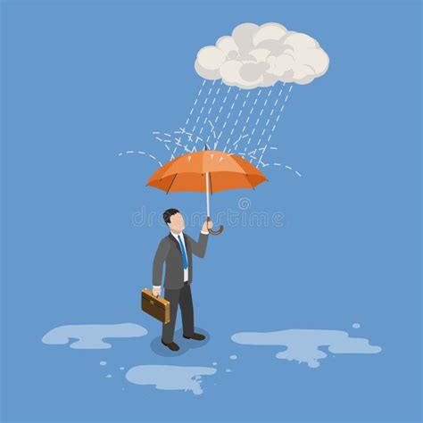 D Isometric Flat Vector Illustration Of Addressing An Issue With Bad Luck Stock Vector