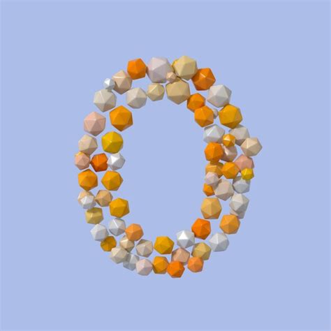Premium Photo Multicolored Particle Sphere Style Alphabet 0 With