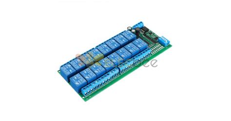 Elecbee R421b16 16ch Dc 12v Rs485 Modbus Rtu Relay Board Rs485 Bus Remote Control Switch For Led