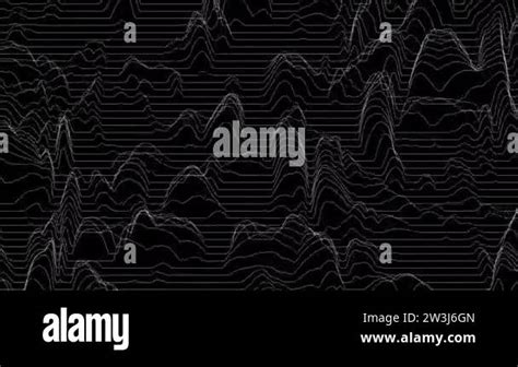 Trendy Ultra Thin Striped Loop Animation With Wave Distortion Lines Abstract Noise Landscape
