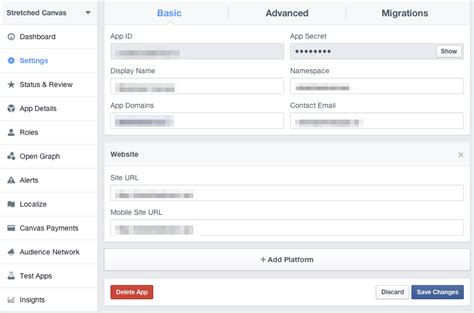 Facebook App This Must Be Derived From Canvas Url Secure Canvas Url