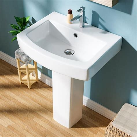 Aguamaph 22 In Pedestal Combo Bathroom Sink White Vitreous China