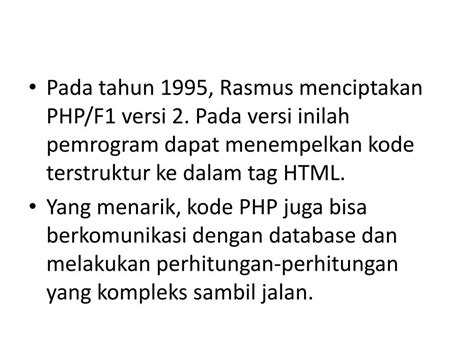 Ppt Dasar Pemograman Web Menggunakan Php Powerpoint Presentation Free Download Id6288320