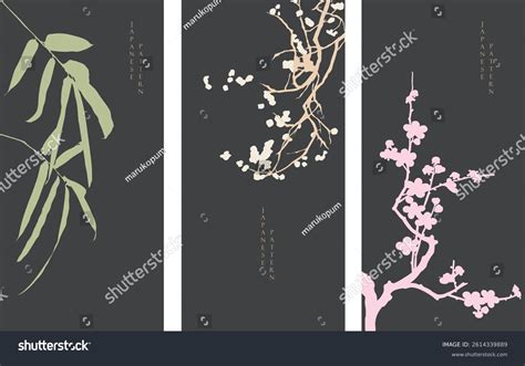 Japanese Background Asian Traditional Icon Vector Stock Vector Royalty Free 2614339889