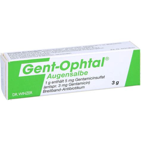 Gent Ophtal Augensalbe 3 G Auf E Rezept Kaufen Aponeo
