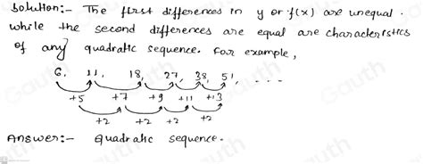 solved 4 the first differences in y or f x are unequal while the