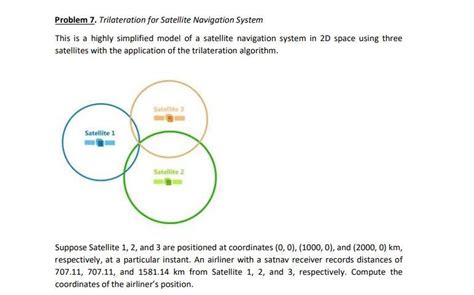 solved problem 7 trilateration for satellite navigation