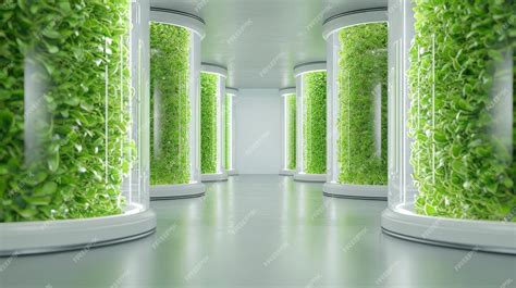 Algae Bioreactor Absorbing Co2 From Atmosphere Captured In A Vibrant Clean Setting With Bright