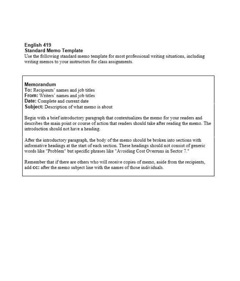 38 Free Business Memo Templates Business Memo Memo Template Introductory Paragraph