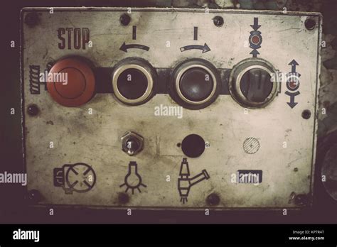 Buttons On A Control Panel Stock Photo Alamy