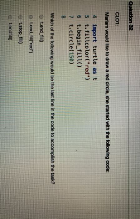 Solved Question 31 Clo2 What Is The Output Of The Following