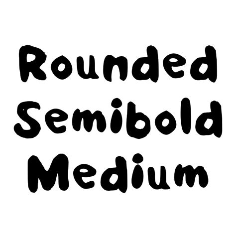 Rounded Semibold Medium Creazilla