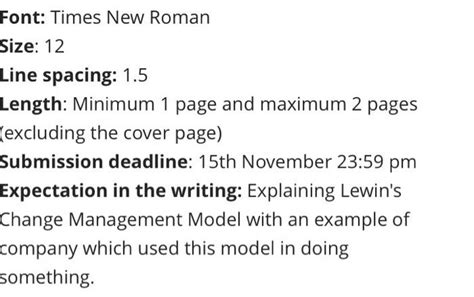 Solved Font Times New Roman Size 12 Line Spacing 15