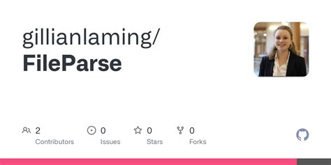Github Gillianlamingfileparse