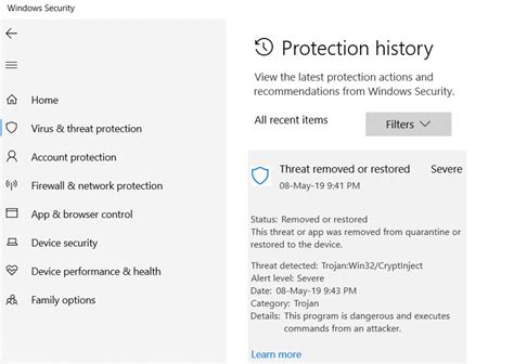 Clear Windows Security Protection History In Windows